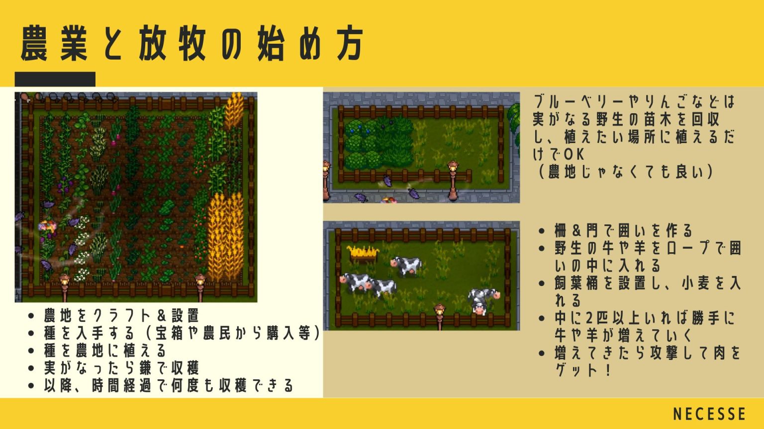 Necesse（ネセス） 初心者必見！知っておきたい基礎知識 - みちくさばなし